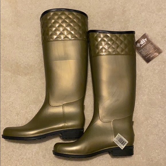 Shoes | Brand New Dav Quilted Rain Boots | Poshmark